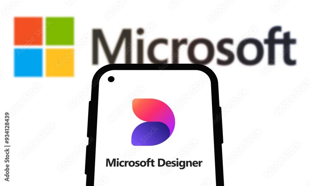 chittagong, bangladesh- 23 august 2024: Microsoft Designer logo is displayed on smartphone. Is ...