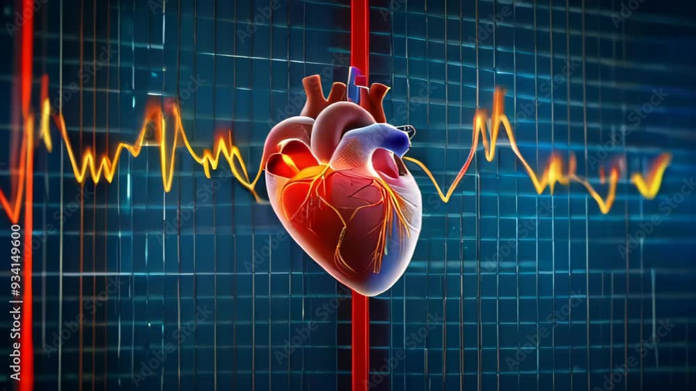 The normal sinus rhythm of the human heart, registering an ...