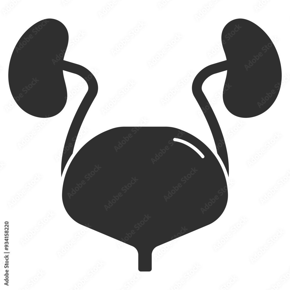 Urology Icon Design. Representing Urinary Tract Health. Male ...