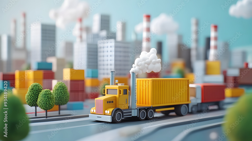 Transportation Networks: 3D Cartoon Insight into Industrial Logistics ...