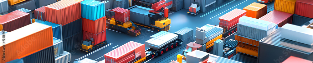 Transportation Networks: 3D Cartoon Insight into Industrial Logistics ...