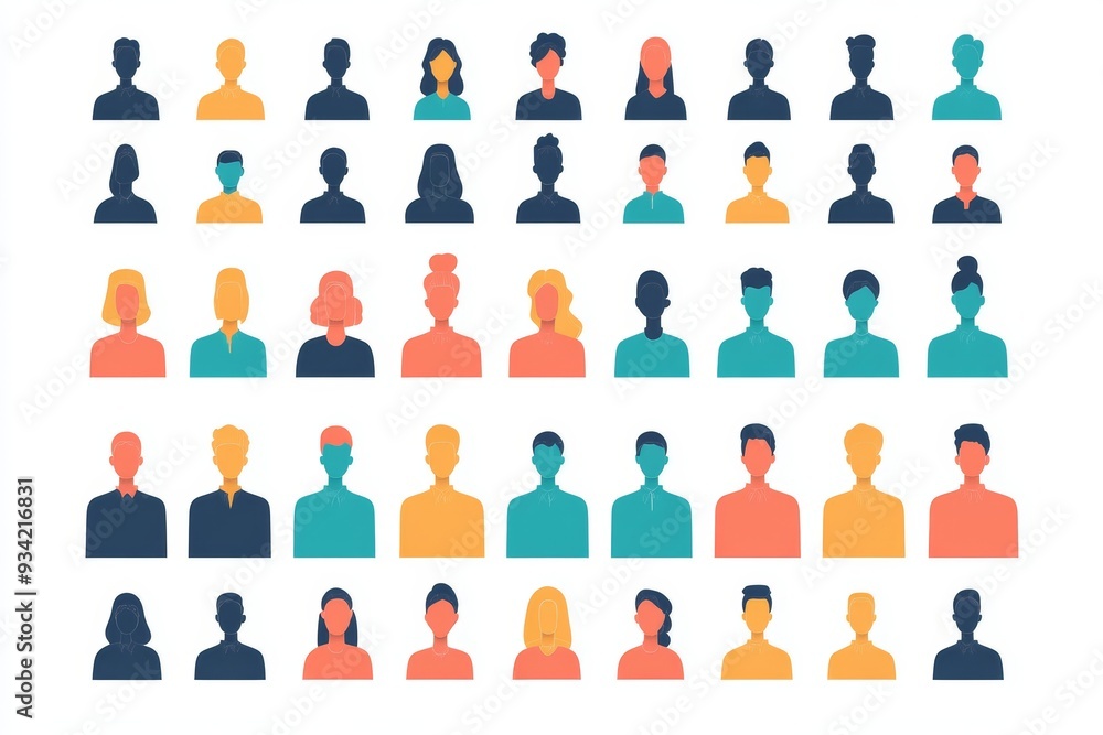 Big set of people icons. Group people. Crowd symbol. Person icons ...