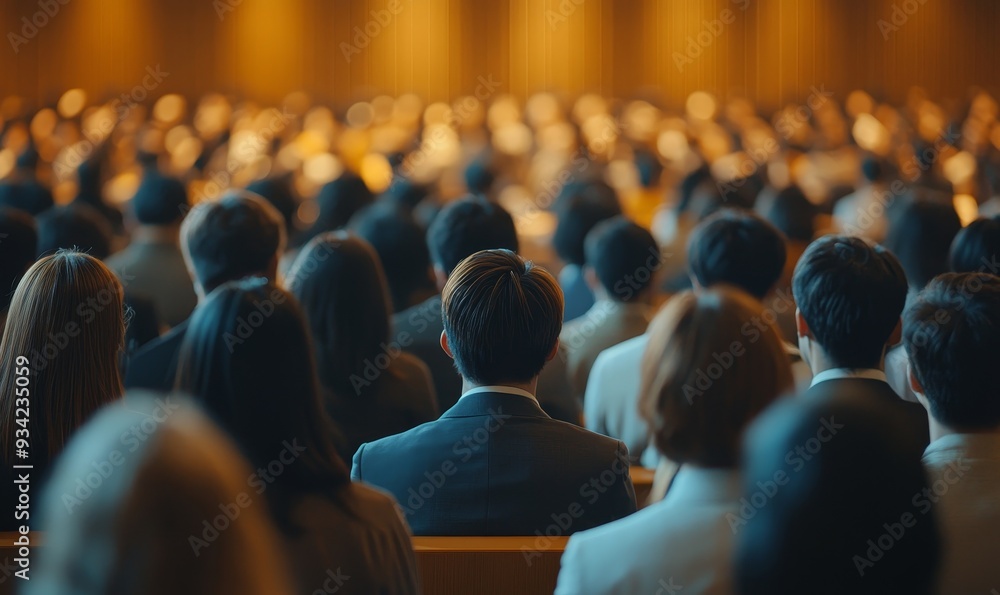 group of people in formal dressing suit as audience at large modern ...