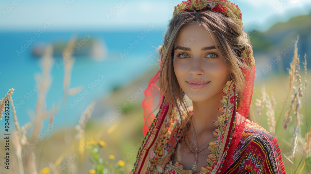 Fotografia do Stock: Portrait of Gorgeous Stunning Albanian Woman in ...