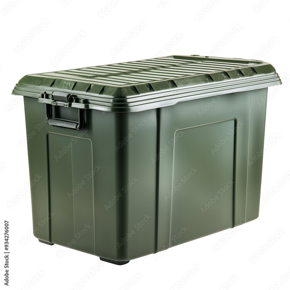 Heavy Duty Green Storage Box - Isolated on White Transparent Background ...