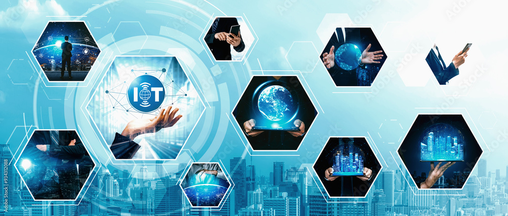 Communication technology , smart connection IOT and people network ...