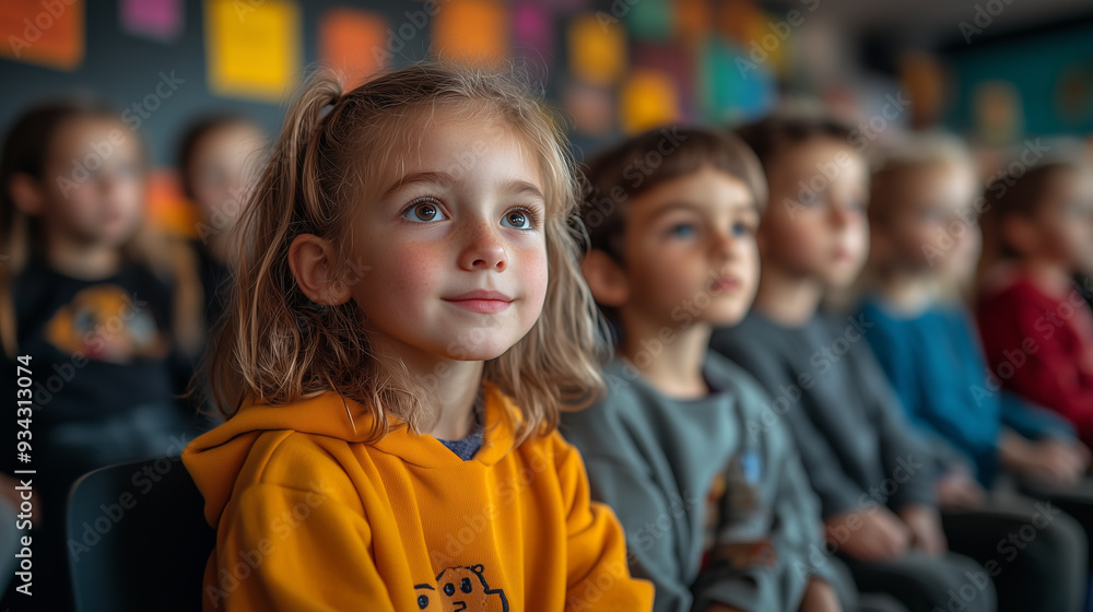 A digital classroom where children are learning about the importance of ...