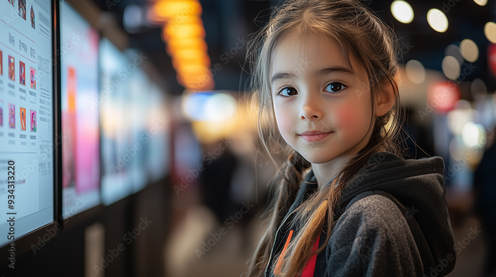 A young girl participating in a digital workshop on how to identify ...