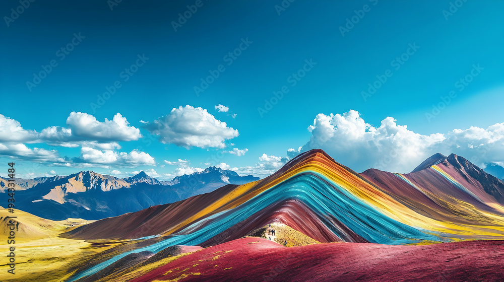 Rainbow Mountains in Peru Vinicunca Cusco Region Montana de Siete ...