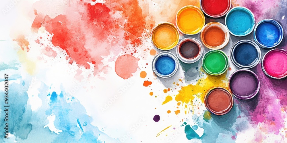 Watercolor illustration of a paint by numbers design Canvas drawing ...