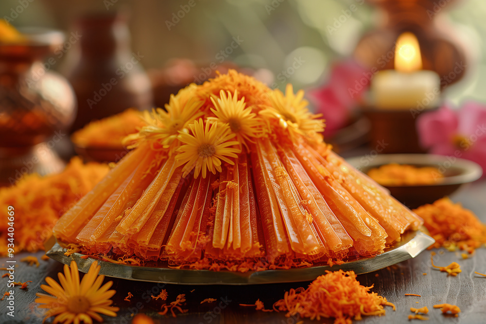 Traditional Indian sweet dish Satpudi or Ghatti. Crunchy delicacy made ...