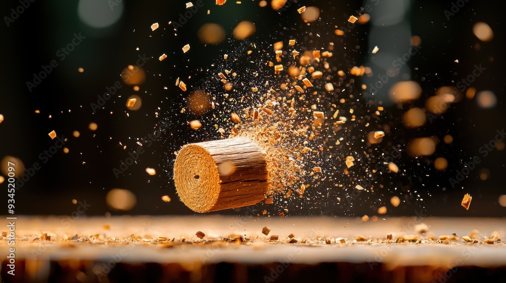 High-speed photography capturing a bullet piercing through a tree trunk ...