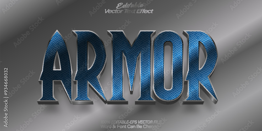 Armor Vector Text Effect Editable Alphabet Warrior Soldier Historic ...