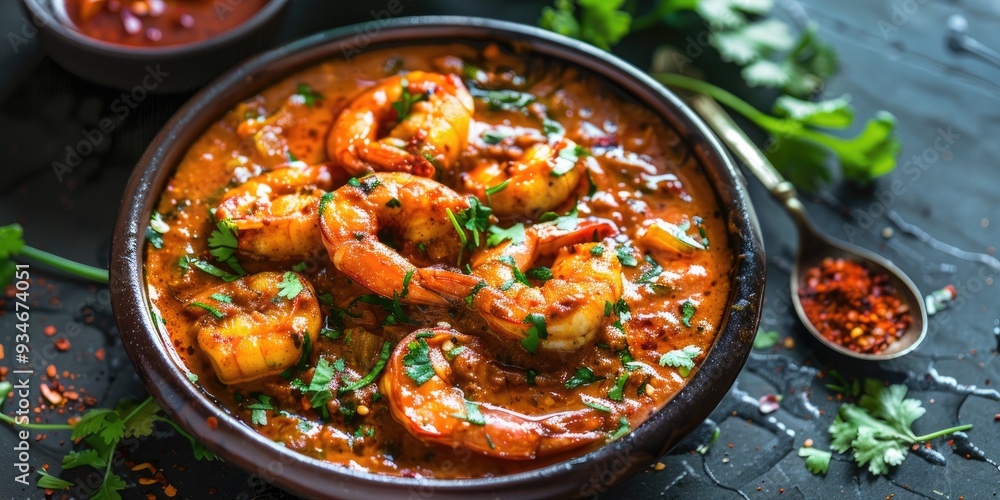 Goan Prawns and Shrimp Curry also known as Zinga Masala Kolambi Kalwan ...