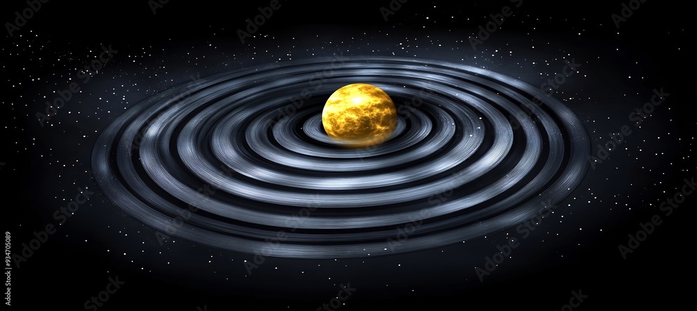 Astrophysical properties of a black hole where 3D spacetime ripples and ...