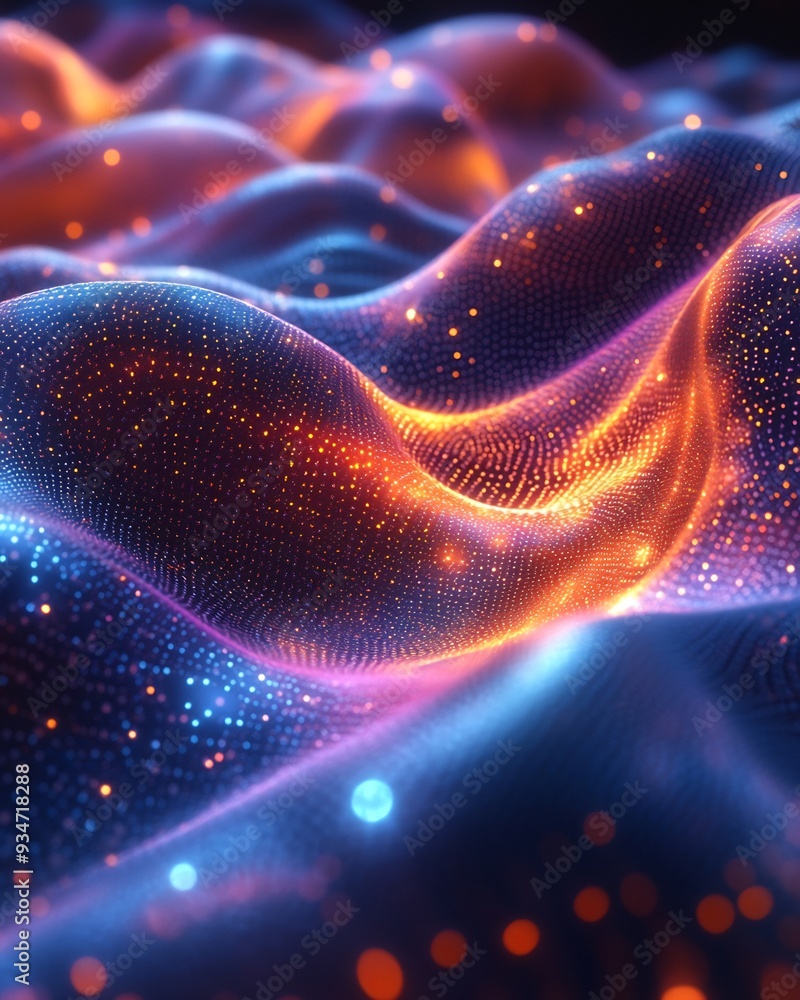 Quantum Fields of Iridescent Particles field of particles that shimmer ...