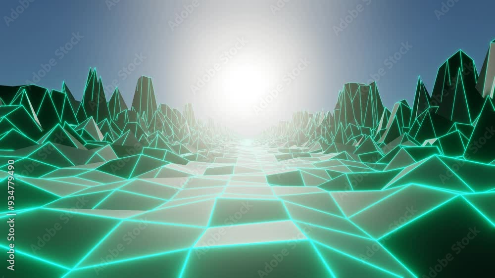 80s Retro Background Loop Animation with Retrowave and Vaporwave ...