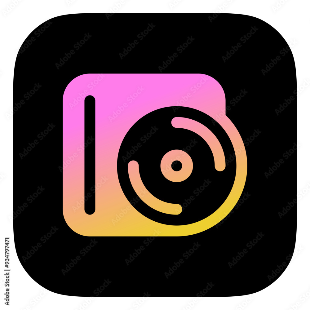 Editable film, blue ray, disc vector icon. Movie, cinema, entertainment ...