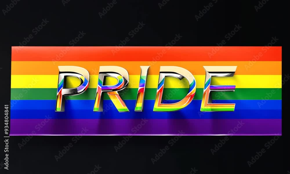 Rainbow Pride: A bold and vibrant illustration of the word "PRIDE" in ...