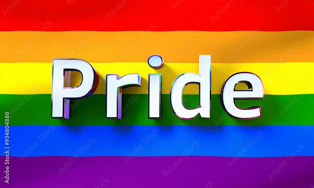 Pride Flag with "Pride" Text: A vibrant and symbolic image of the ...
