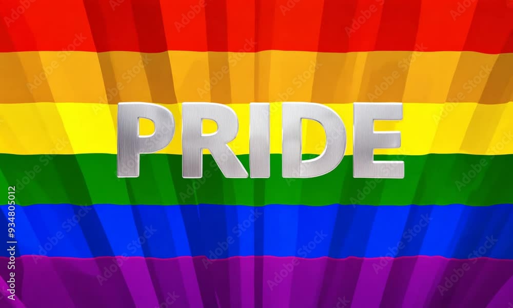 Pride Rainbow Fan: A vibrant rainbow flag, rippling like a fan, proudly ...