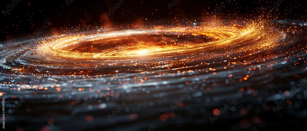 Black hole visualized in a detailed infographic with a 3D accretion ...
