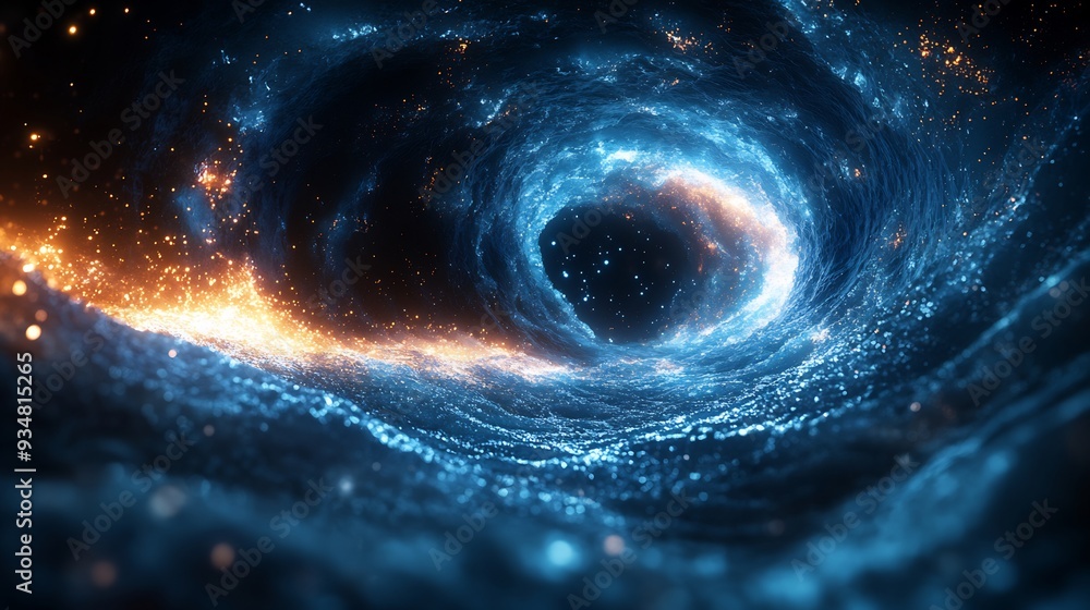 Black hole where infinite density is depicted as a 3D point of no ...
