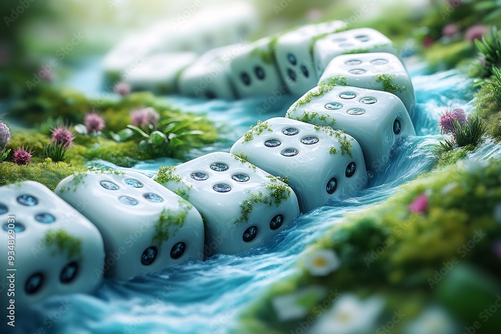 Vector art depicting the domino effect of Climate Change with each ...