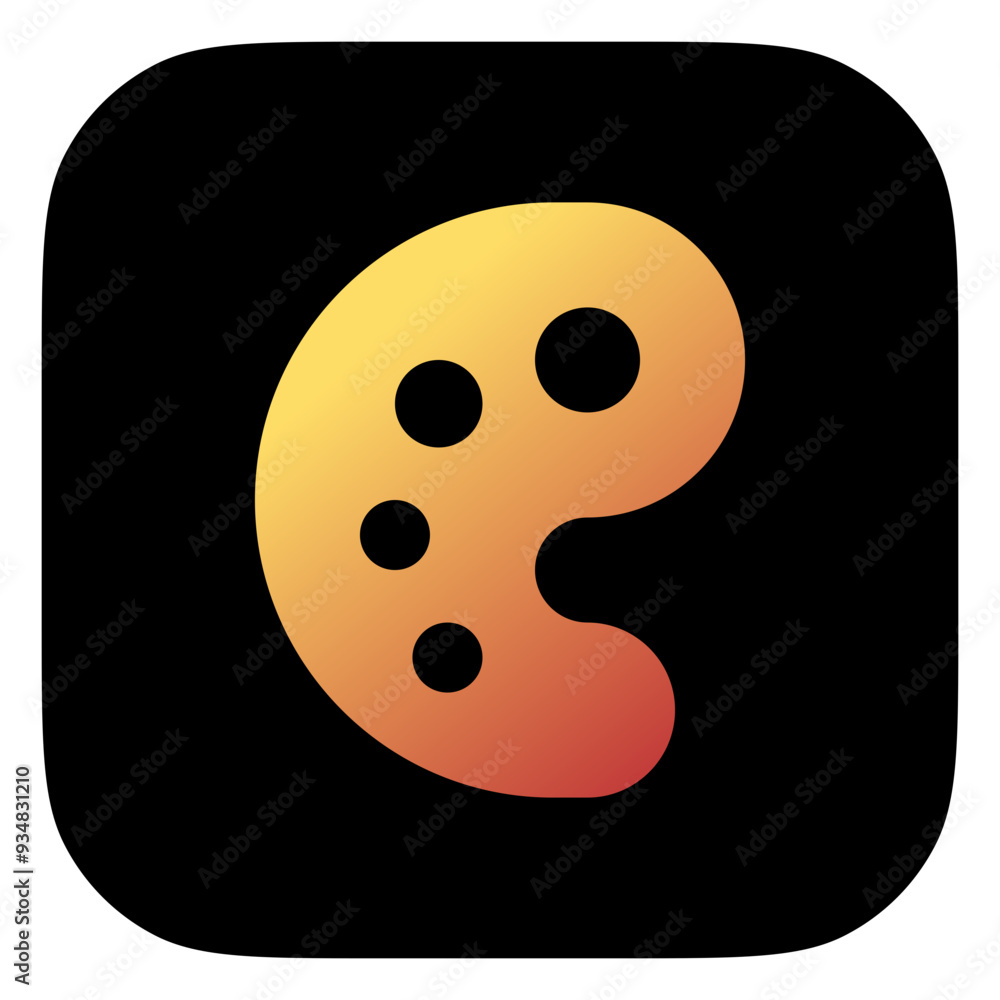 Editable color palette vector icon. Painting, art, hobby. Part of a big ...