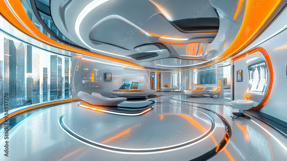 ภาพประกอบสต็อก High-definition 360-degree panoramic view of a ...