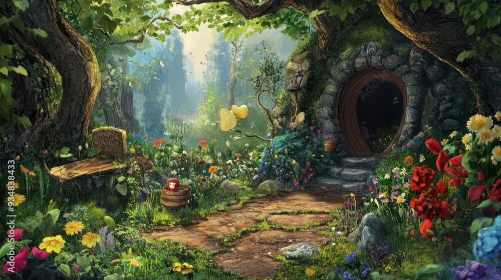 enchanted forest treasure hunt with hidden objects and whimsical ...