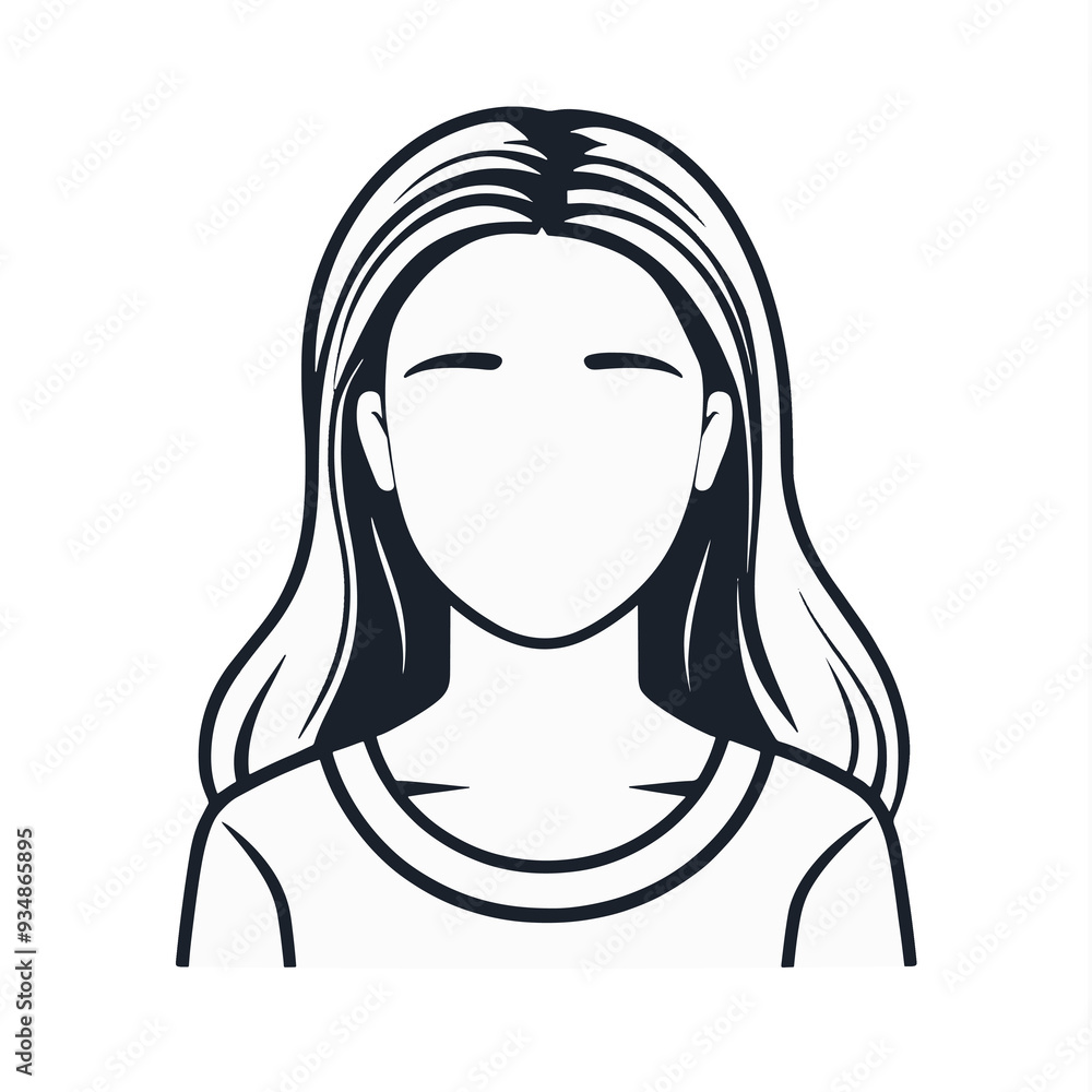 Illustration of a girl on a transparent background. Element design ...