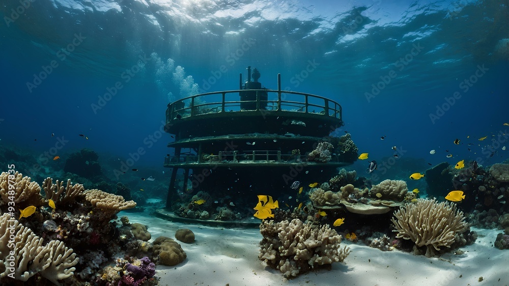 Submarine Landscapes. Coral reefs and deep ocean floors teeming with ...