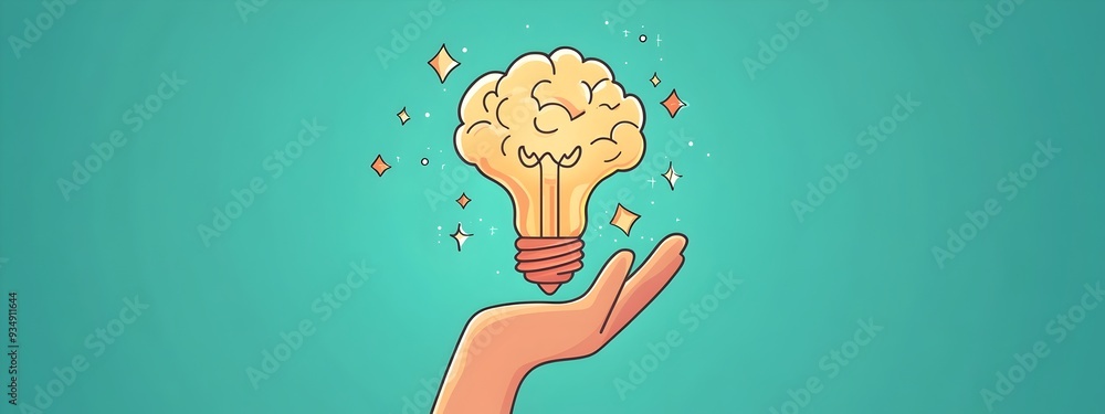 Illuminating Idea - Hand Holding Glowing Light Bulb Symbolizing ...