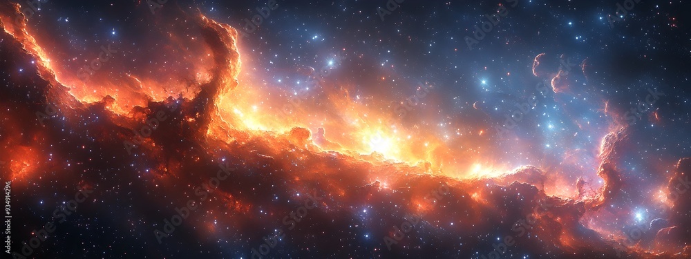 Immense Galactic Tapestry of Glistening Stardust and Colossal ...