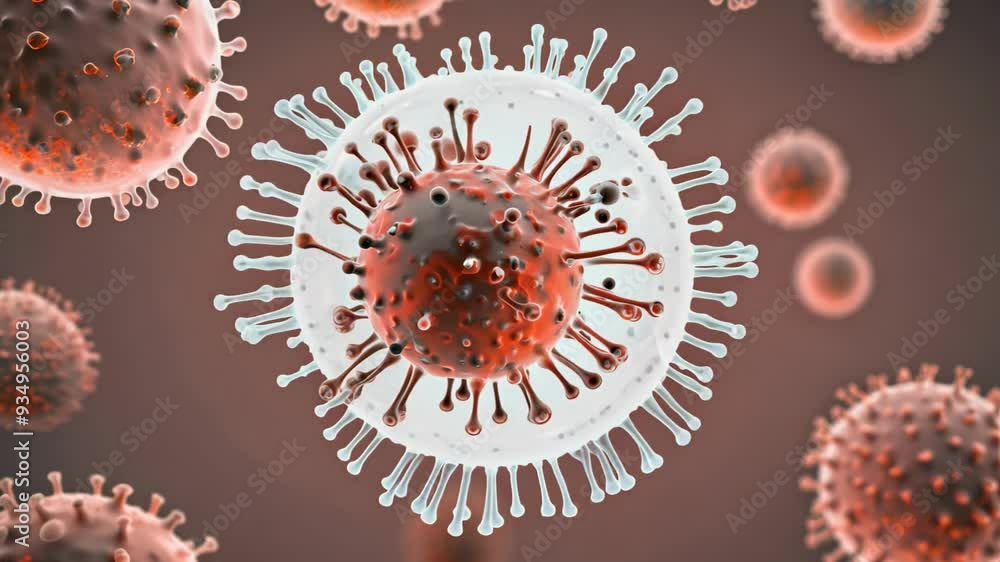 close-up view reveals the intricate structure of a corona cell ...