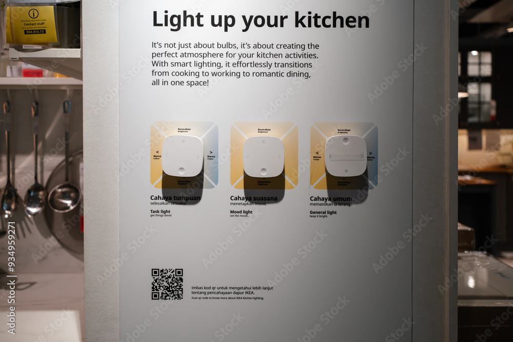 PENANG, MALAYSIA - AUG 14, 2024: IKEA STYRBAR smart remote control for ...