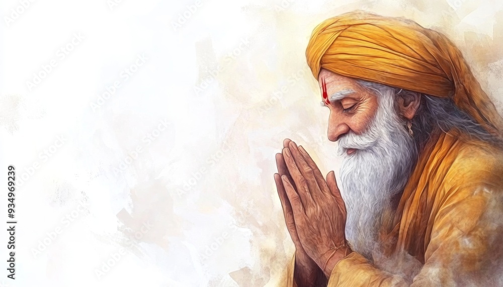 Vibrant Guru Nanak Jayanti Illustration: Celebrating Sikh Culture and ...