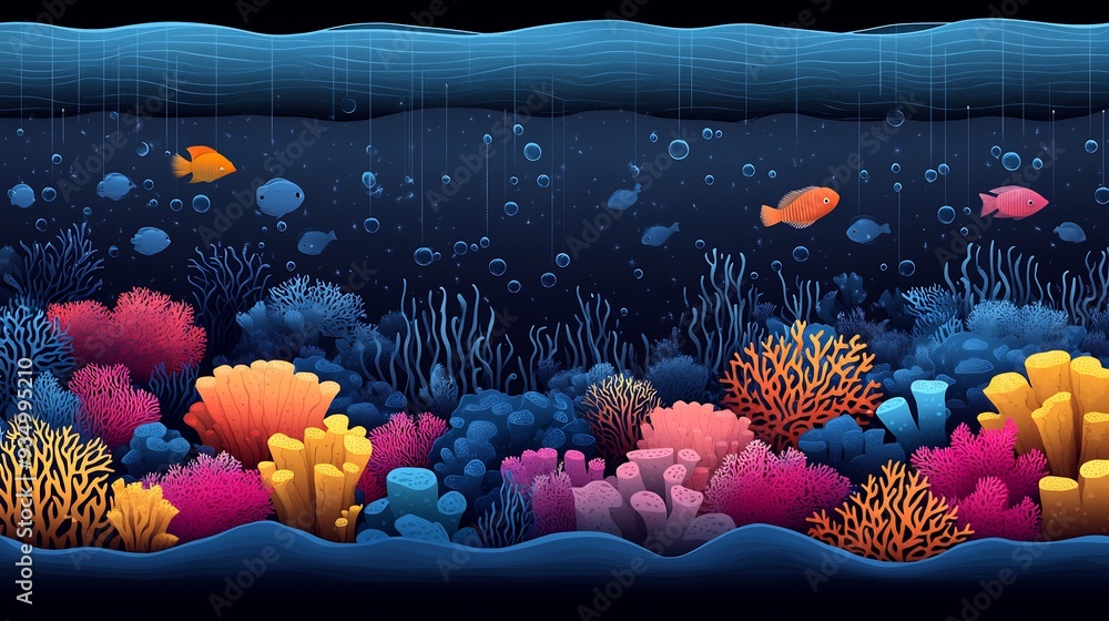 Vector infographic showing the impact of ocean acidification on marine ...
