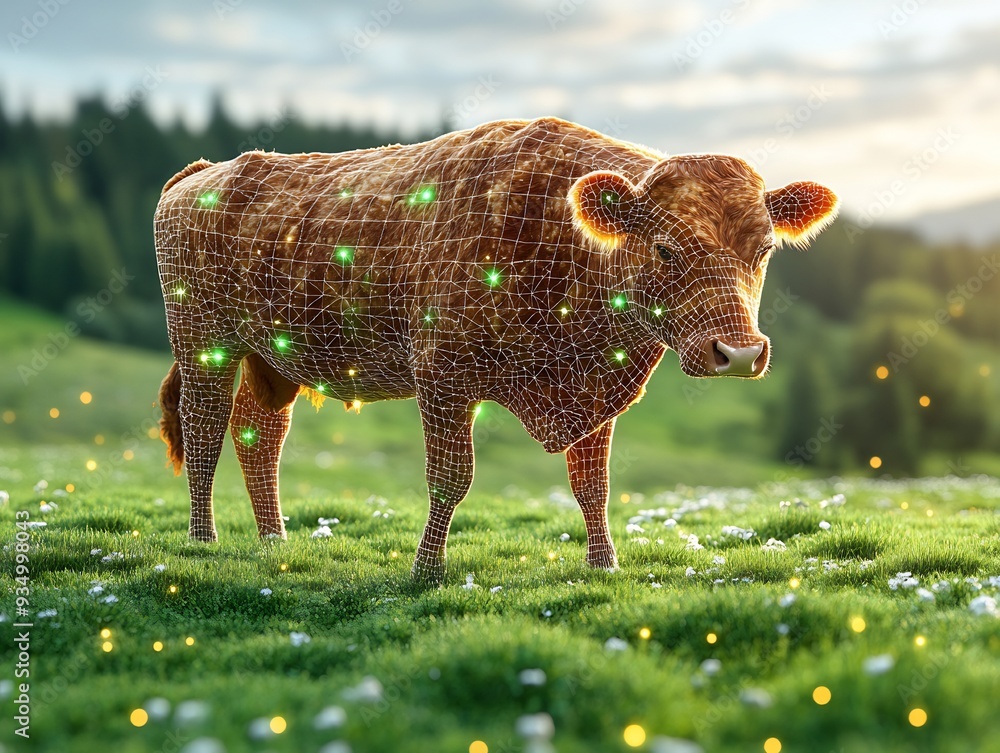Vector infographic showing the correlation between global meat ...
