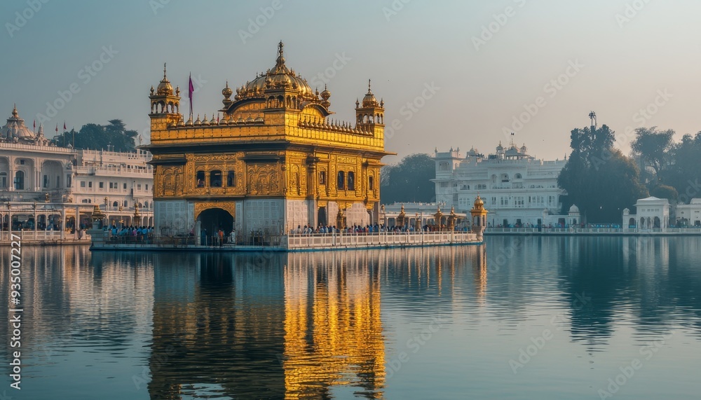 Majestic 3D Golden Temple: Abstract Artistic Representation of Shri ...