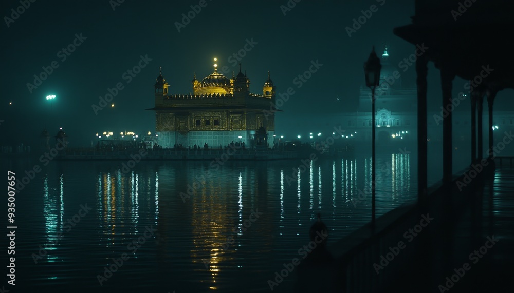 Majestic 3D Golden Temple: Abstract Artistic Representation of Shri ...