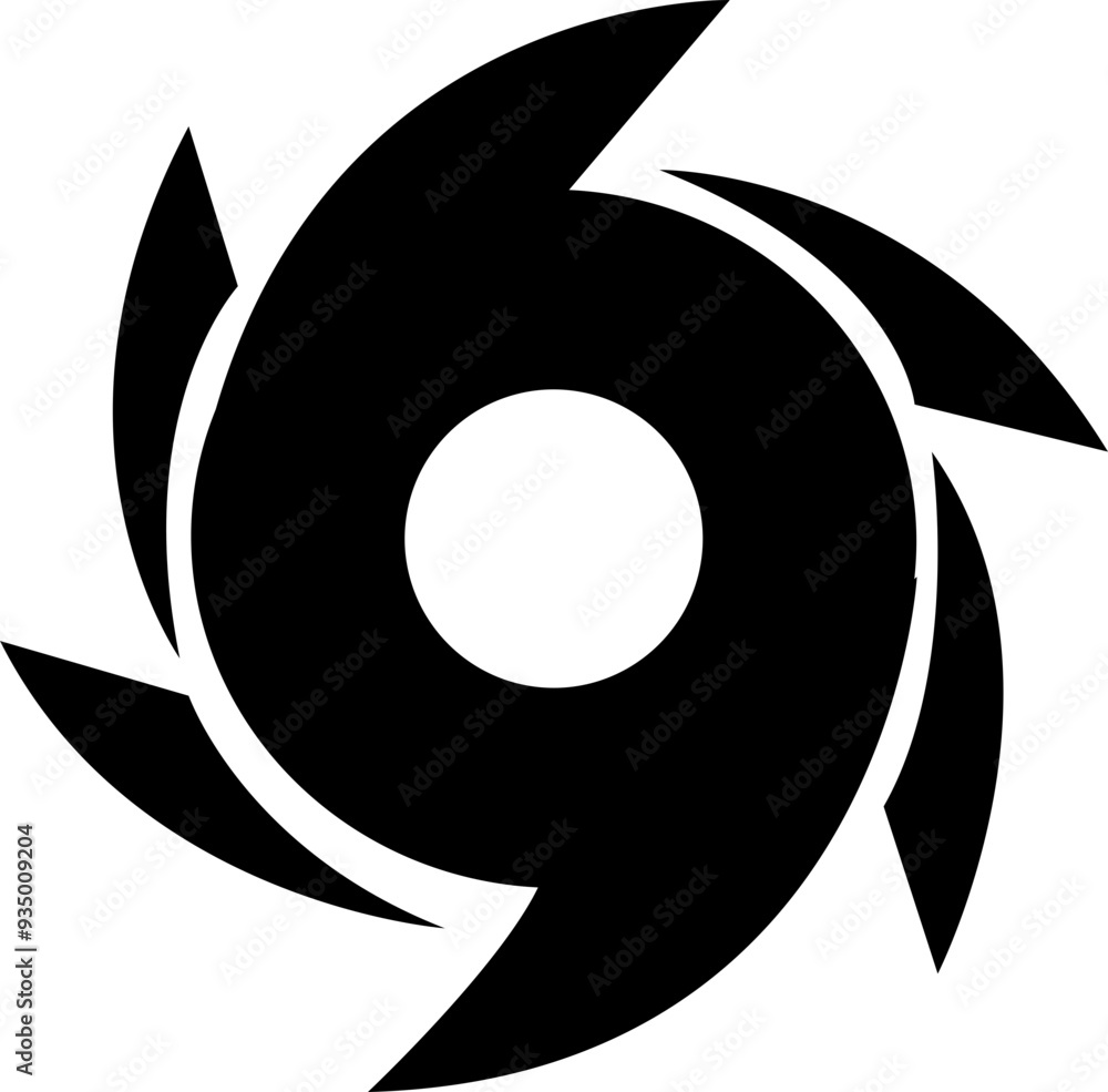Hurricane symbol, abstract icon, Clip Art Design Shape. Mascot ...