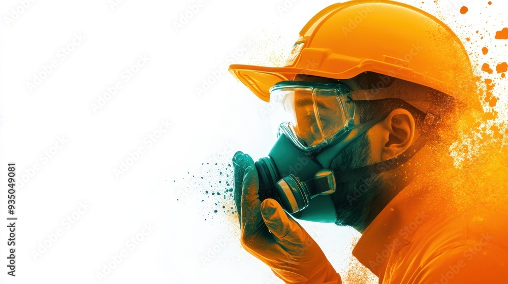 Dynamic Safety Precautions - Worker Handling Hazardous Materials with ...