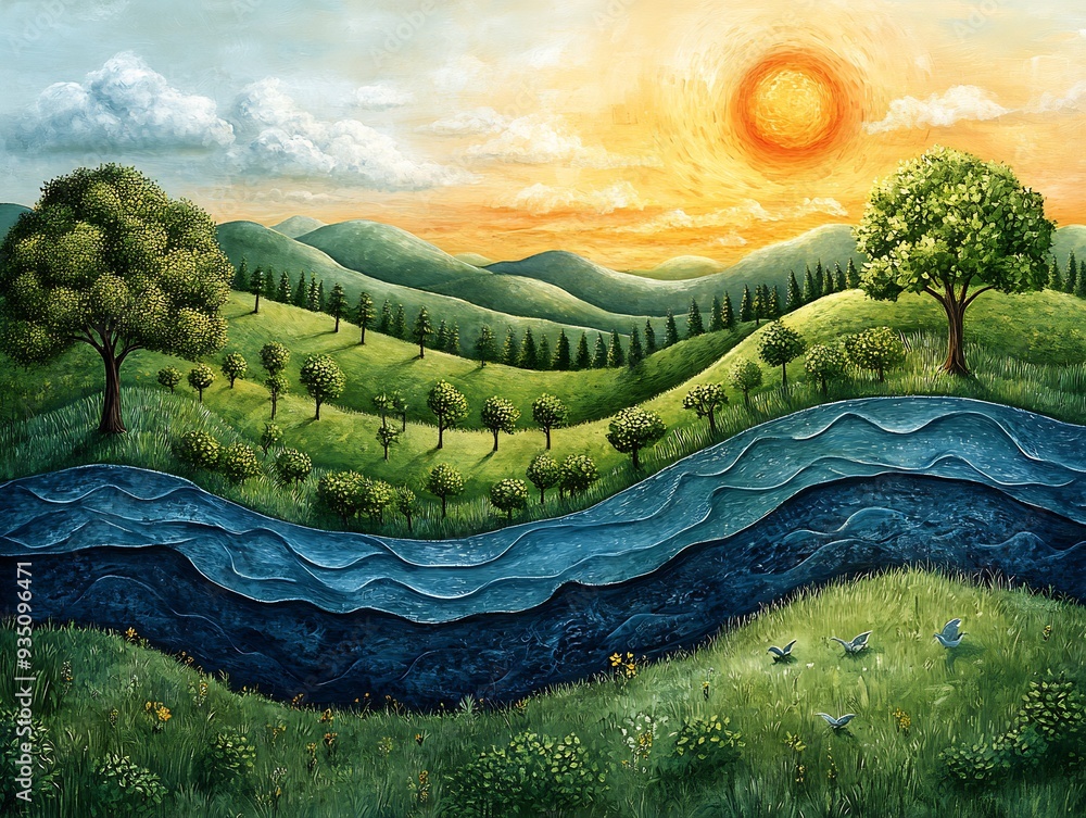 Illustrated cycle of how Climate Change is affecting seasonal patterns ...