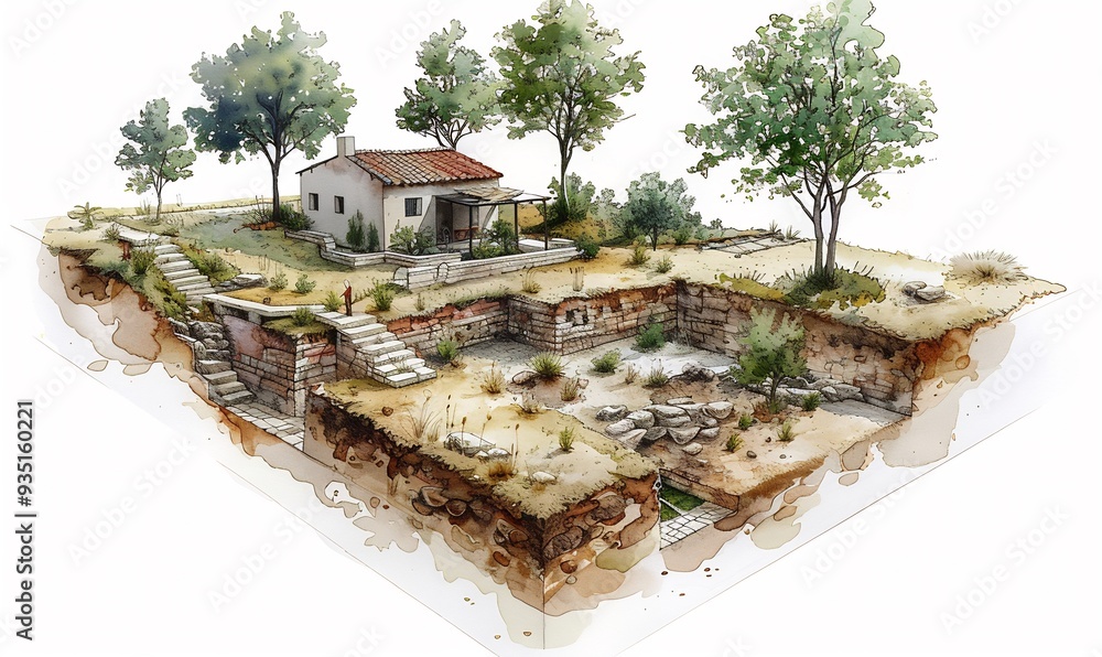 Illustration showing the benefits of agroforestry in sustainable ...