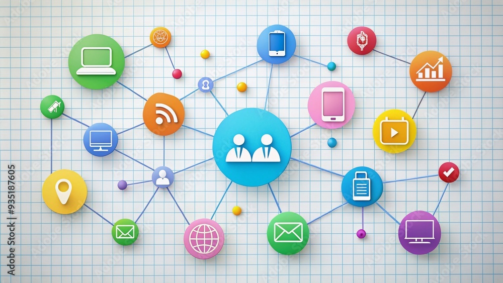A colorful diagram illustrates key business terminology concepts, with ...