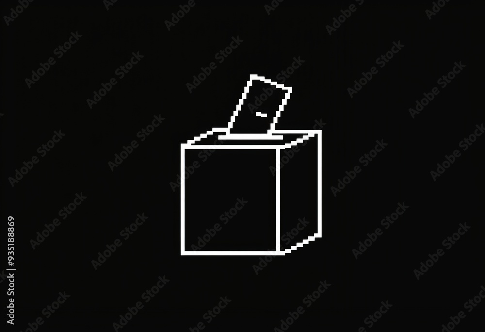 ASCII Art Ballot Box Ballot box depicted using ASCII characters Stock ...
