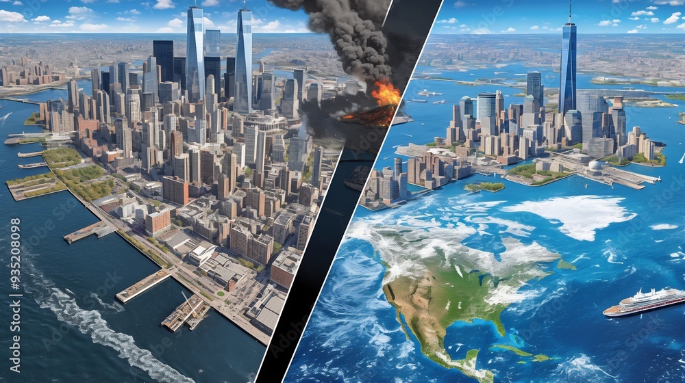 Infographic illustrating the global challenge of sustainable ...