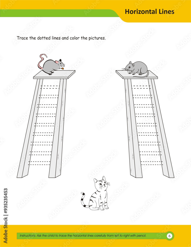 Prewriting skills, line practice sheet for kindergarten, Handwriting ...